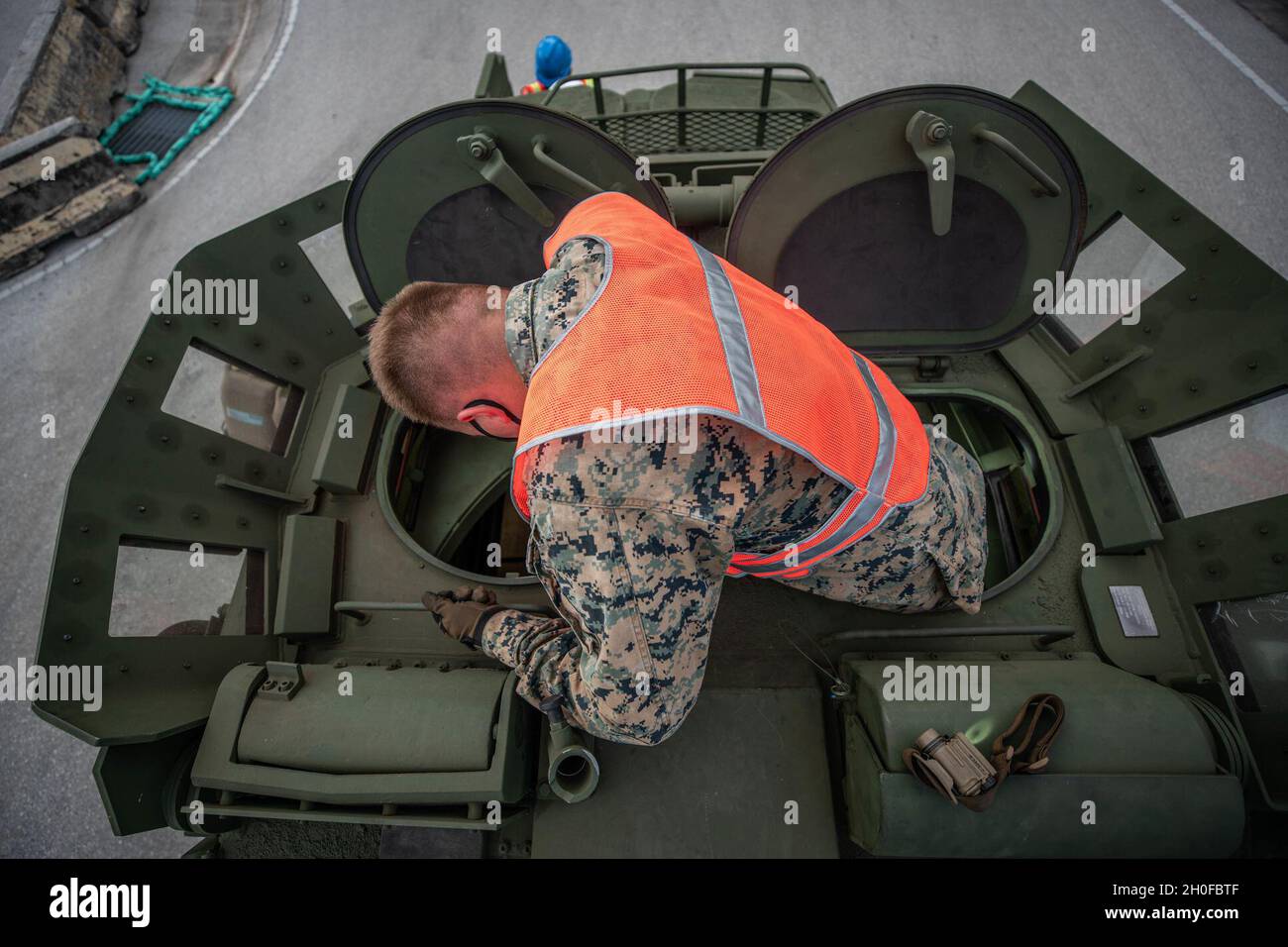 U.S. Marine Corps Lance Cpl. Jared Jankowski, a landing support ...