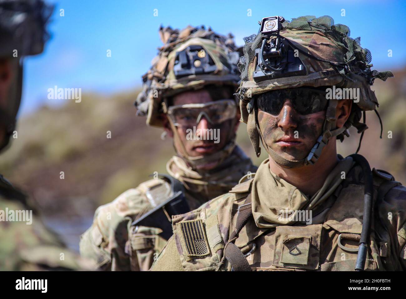 Soldiers with 1st Battalion, 27th Infantry Regiment “Wolfhounds”, 2nd Infantry Brigade Combat ...