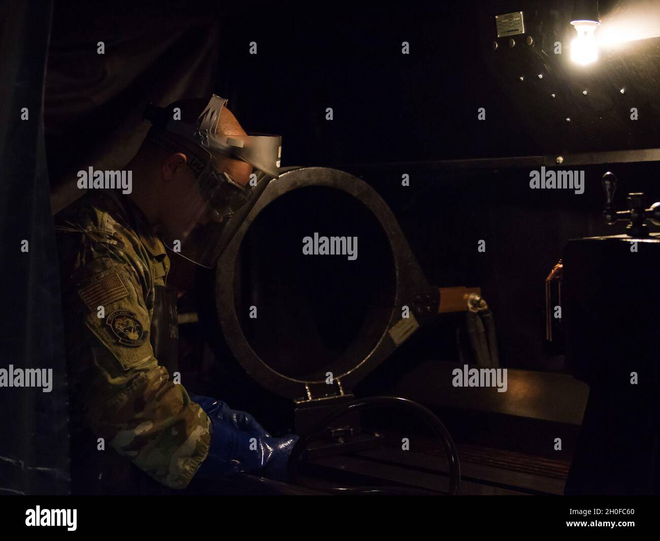 U.S. Air Force Airman 1st Class Bradly Pearson, a non-destructive ...