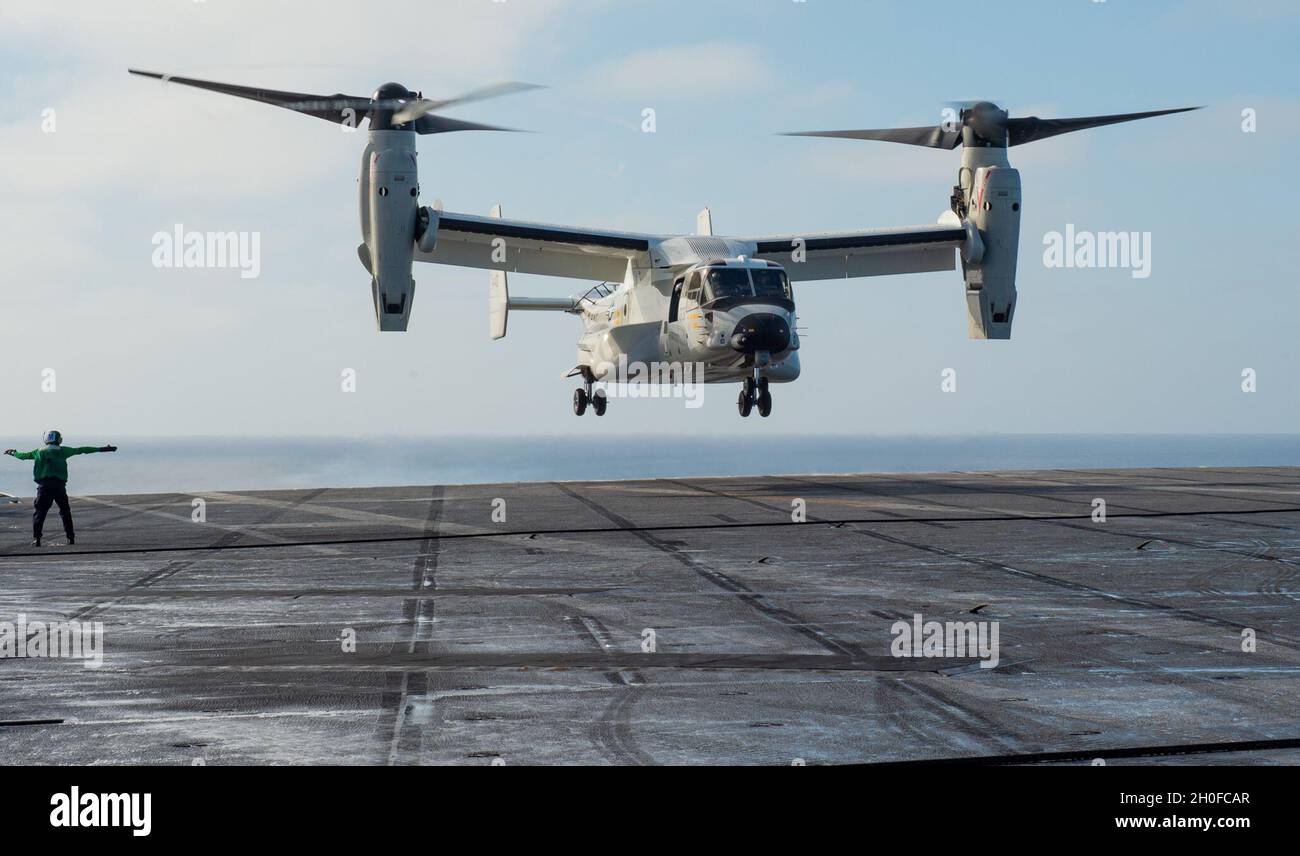 210224-N-CW190-1043 PACIFIC OCEAN (Feb. 24, 2021) A CMV-22B Osprey from ...