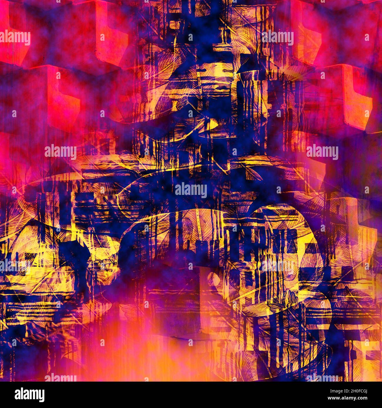 textile print patterns, modern mixed designs Stock Photo - Alamy