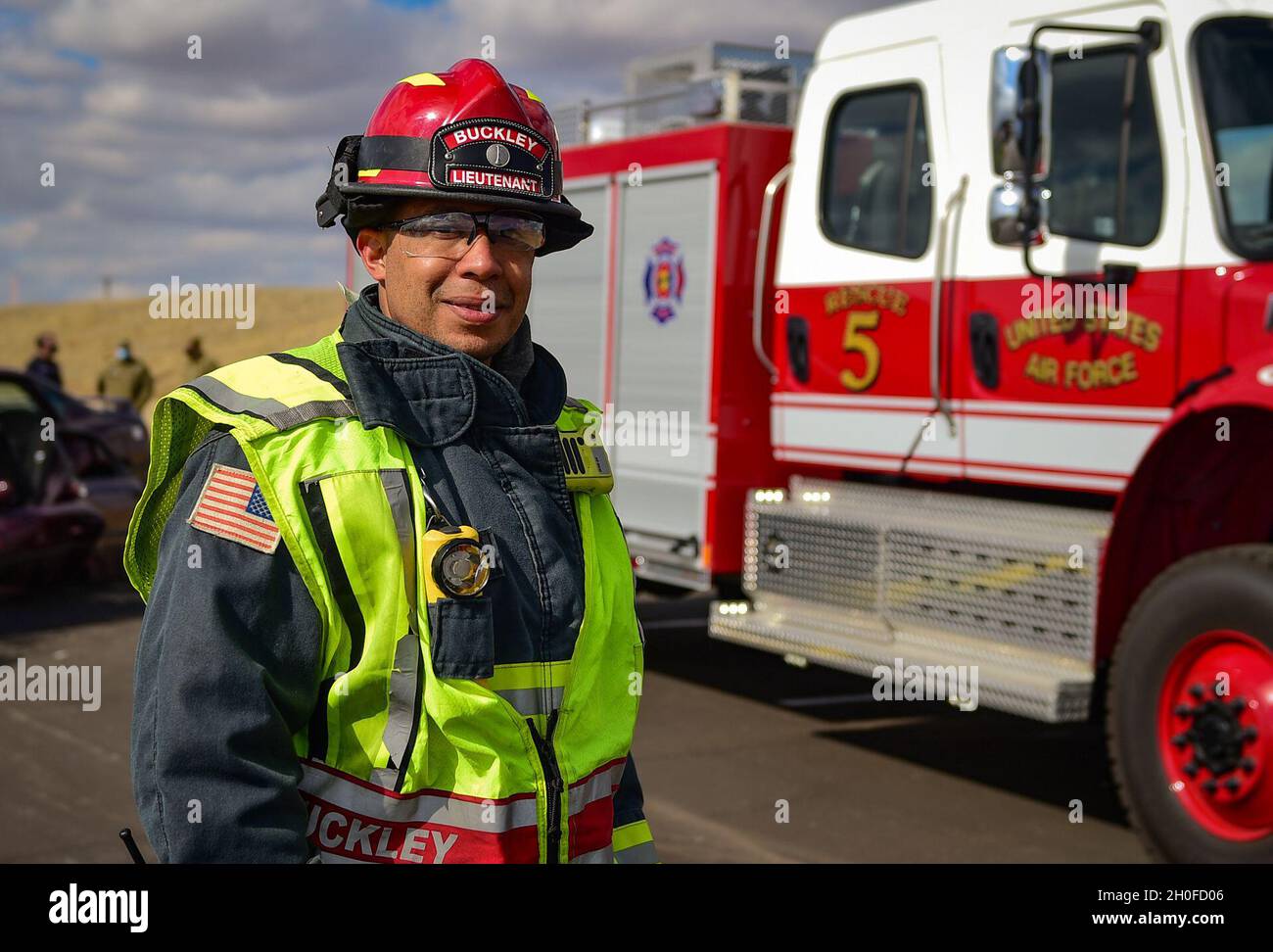 Fire Lt. Isaiah C. Draper, a firefighter with the 460th Civil Engineer ...