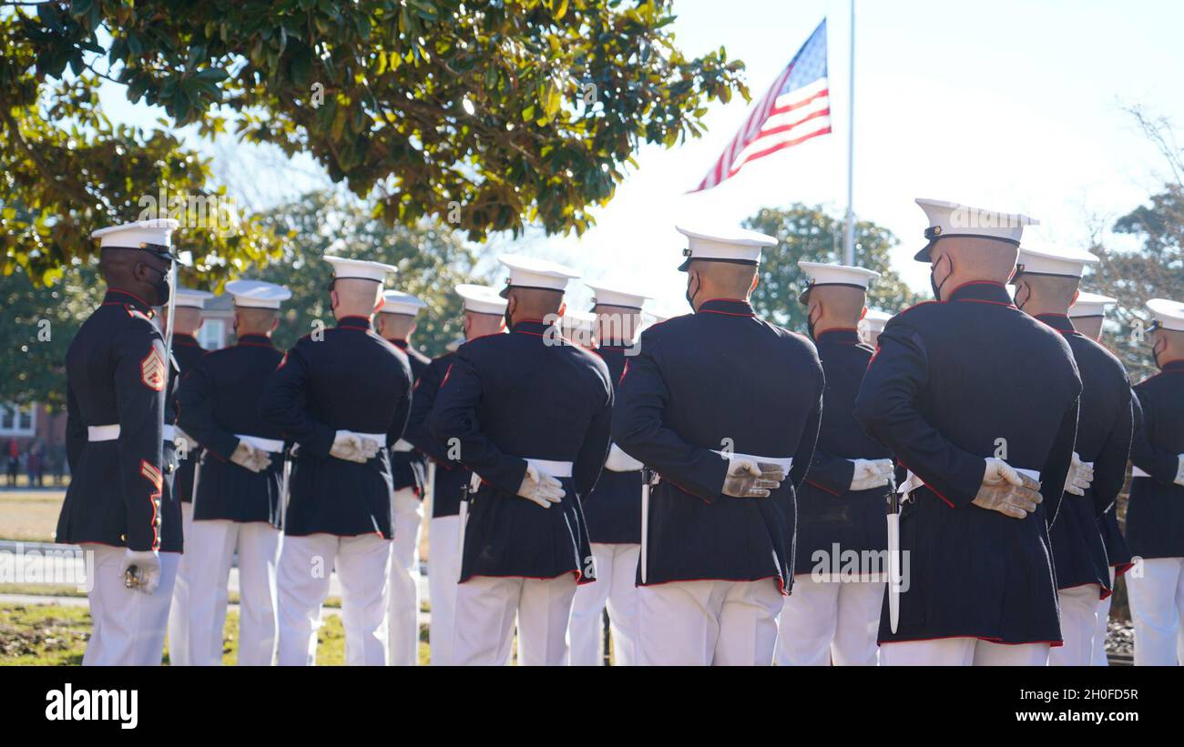 The U.S. Marine Corps Silent Drill Platoon wrapped up their offsite ...