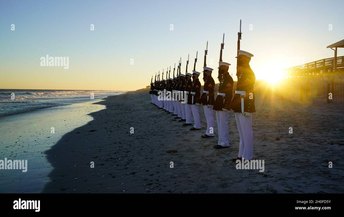 The U.S. Marine Corps Silent Drill Platoon wrapped up their offsite ...