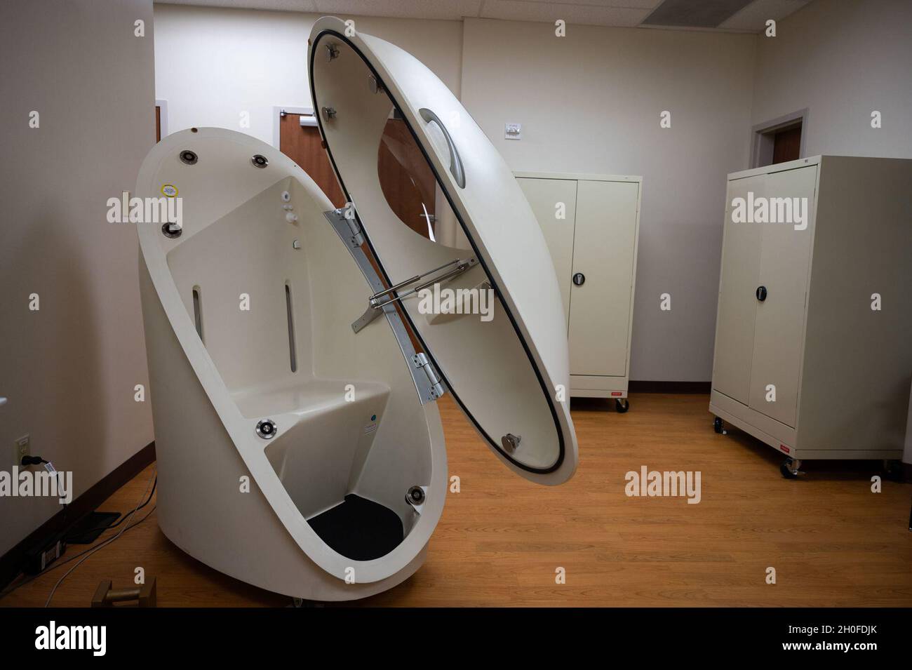 A body composition machine is opened to show contents in the Health ...