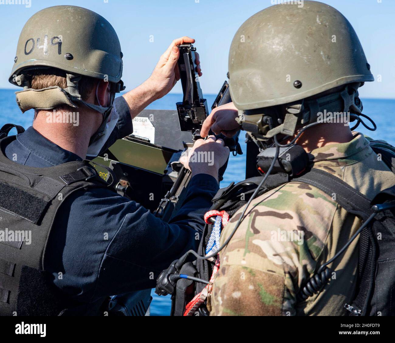 210224-N-NQ285-1070 ATLANTIC OCEAN (Feb. 24, 2021) Chief Gunner's Mate ...