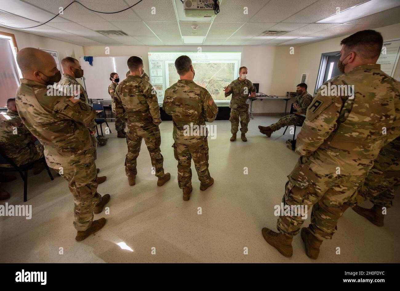 Soldiers from the 181st Infantry Brigade, 1st Battalion, 310th Regiment ...