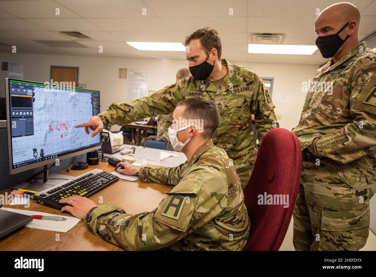 Soldiers from the 181st Infantry Brigade, 1st Battalion, 310th Regiment ...