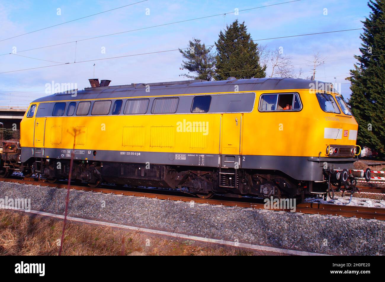 FRANKFURT, GERMANY - Mar 20, 2021: A German class 225 diesel locomotive ...