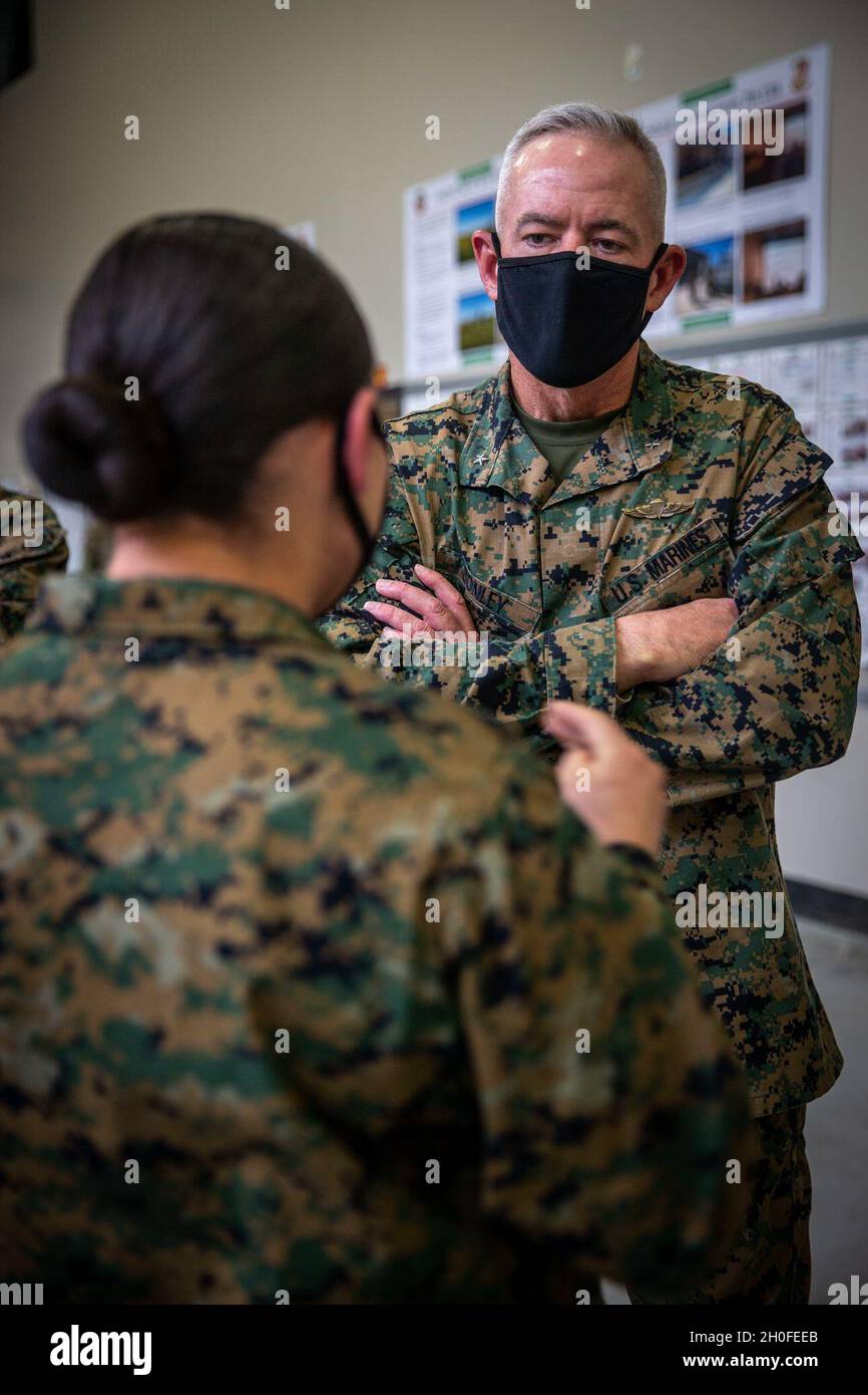 U.S. Marine Brig. Gen. Dan Conley, right, the commanding general of ...