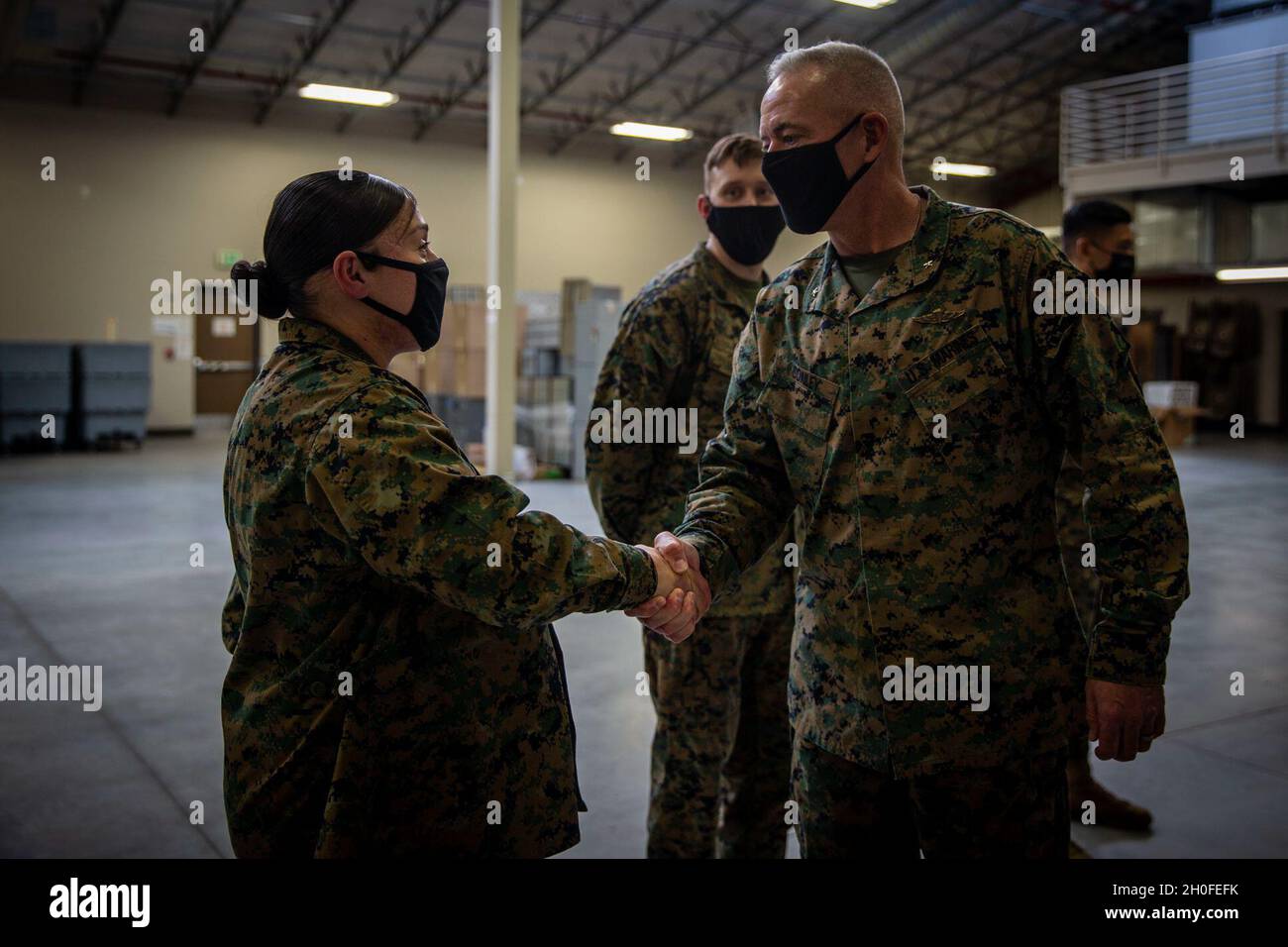 U.S. Marine Brig. Gen. Dan Conley, right, the commanding general of ...