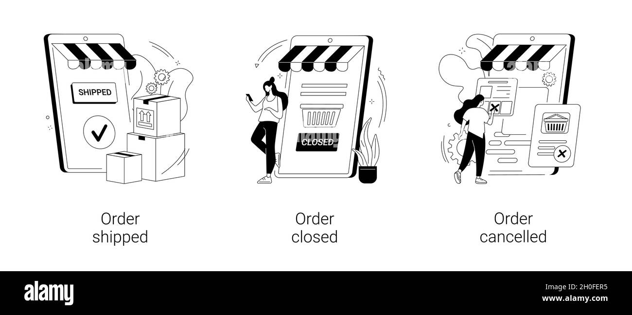 Order status abstract concept vector illustrations Stock Vector Image ...