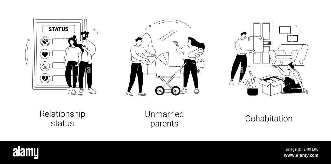 Romantic relationship abstract concept vector illustrations Stock ...