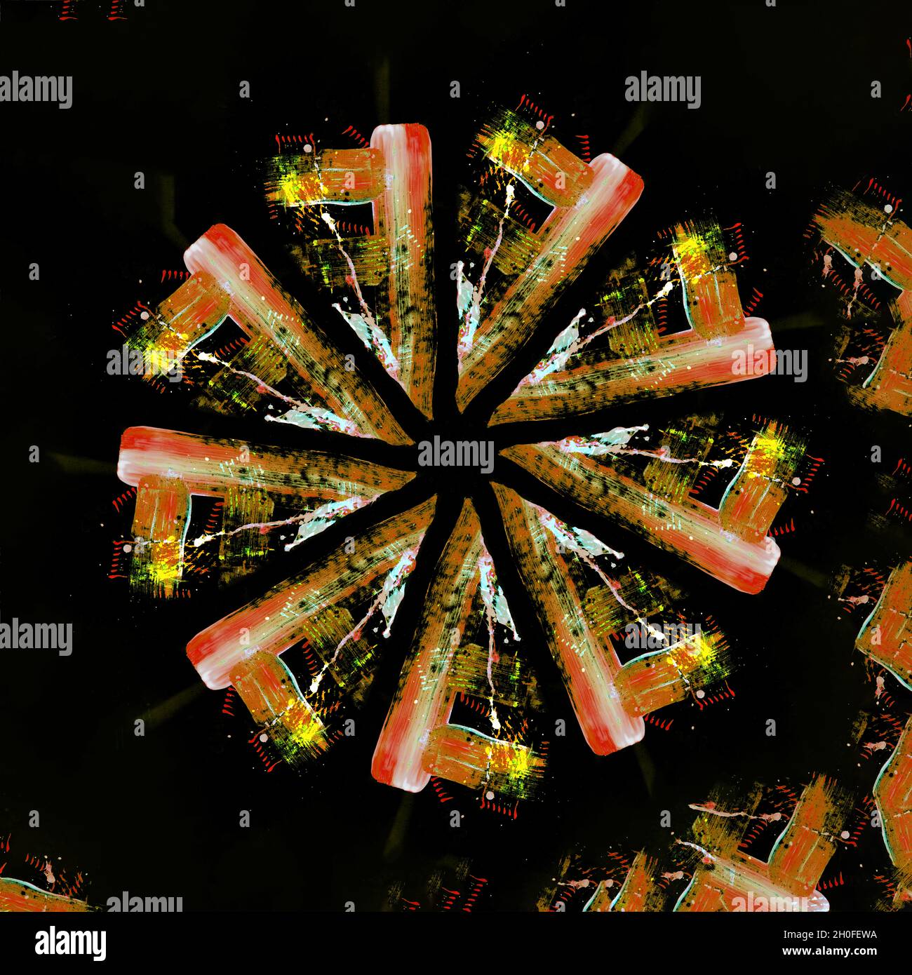 STP Screen Transfer Process - 294 - Bleach Burn 8 3 Mandala Stock Photo ...