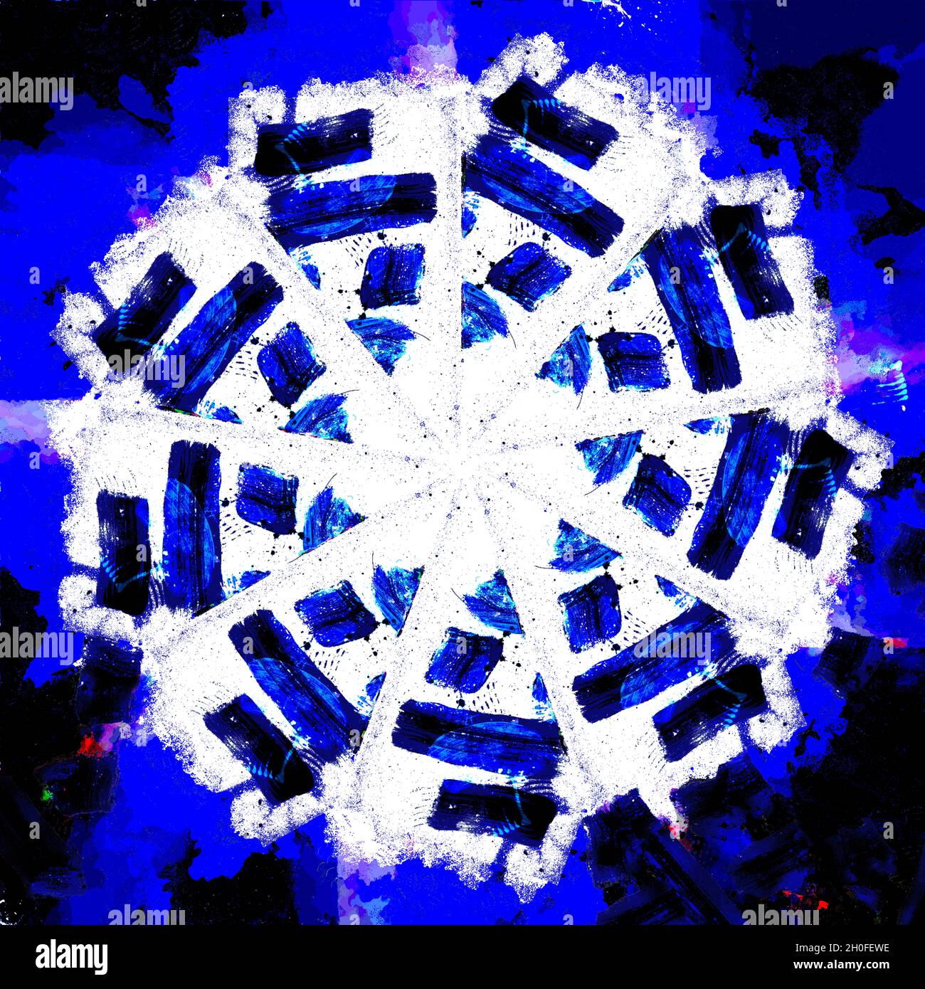 STP Screen Transfer Process - 293 - Bleach Burn 7 6 Mandala Stock Photo ...