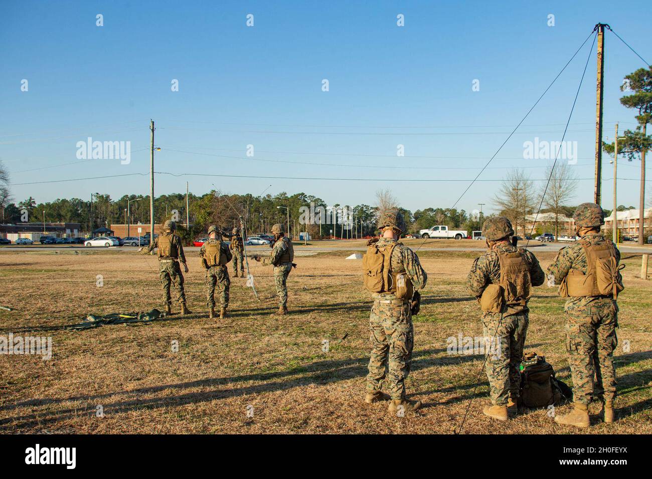U.S. Marines with 8th Communication Battalion (8th Comm), II Marine ...