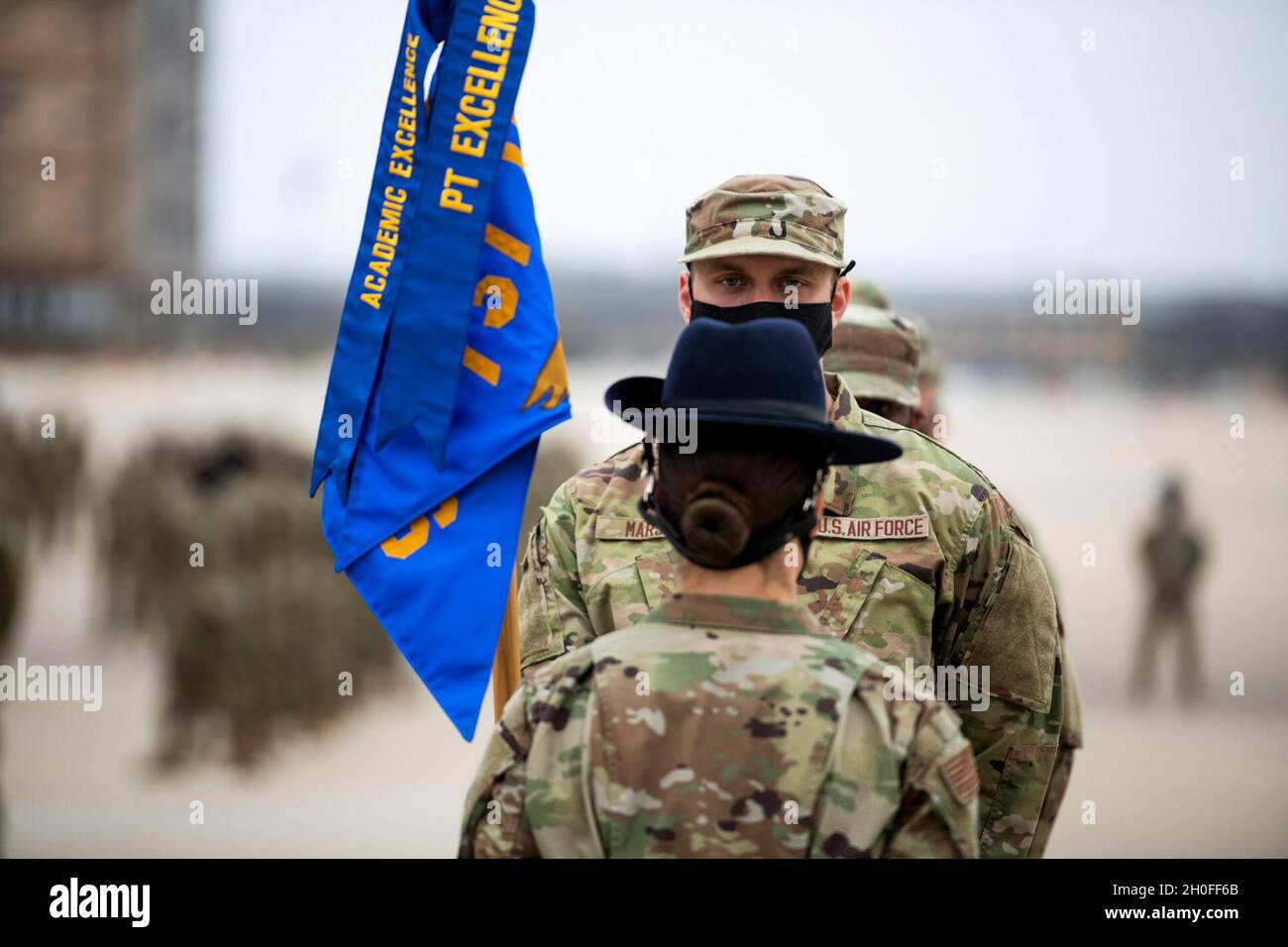 U.S. Air Force Tech. Sgt. Tarah Roth (center), 323rd Training Squadron ...