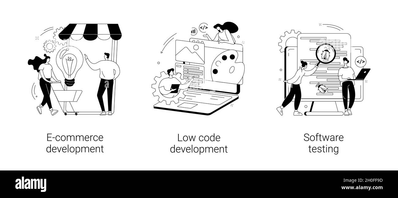 Application software abstract concept vector illustrations Stock Vector ...