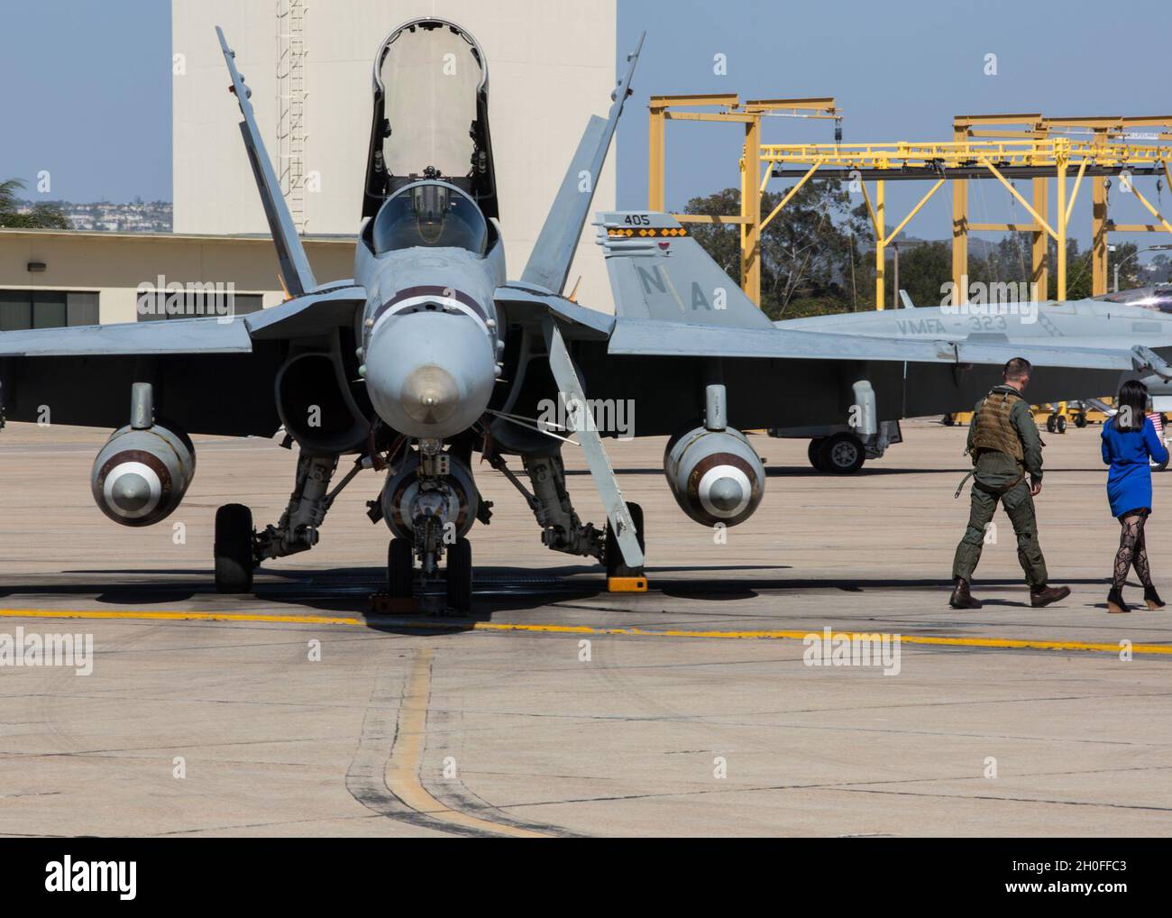 F/A-18C Hornet pilots with Marine Wing Fighter Attack Squadron (VMFA ...