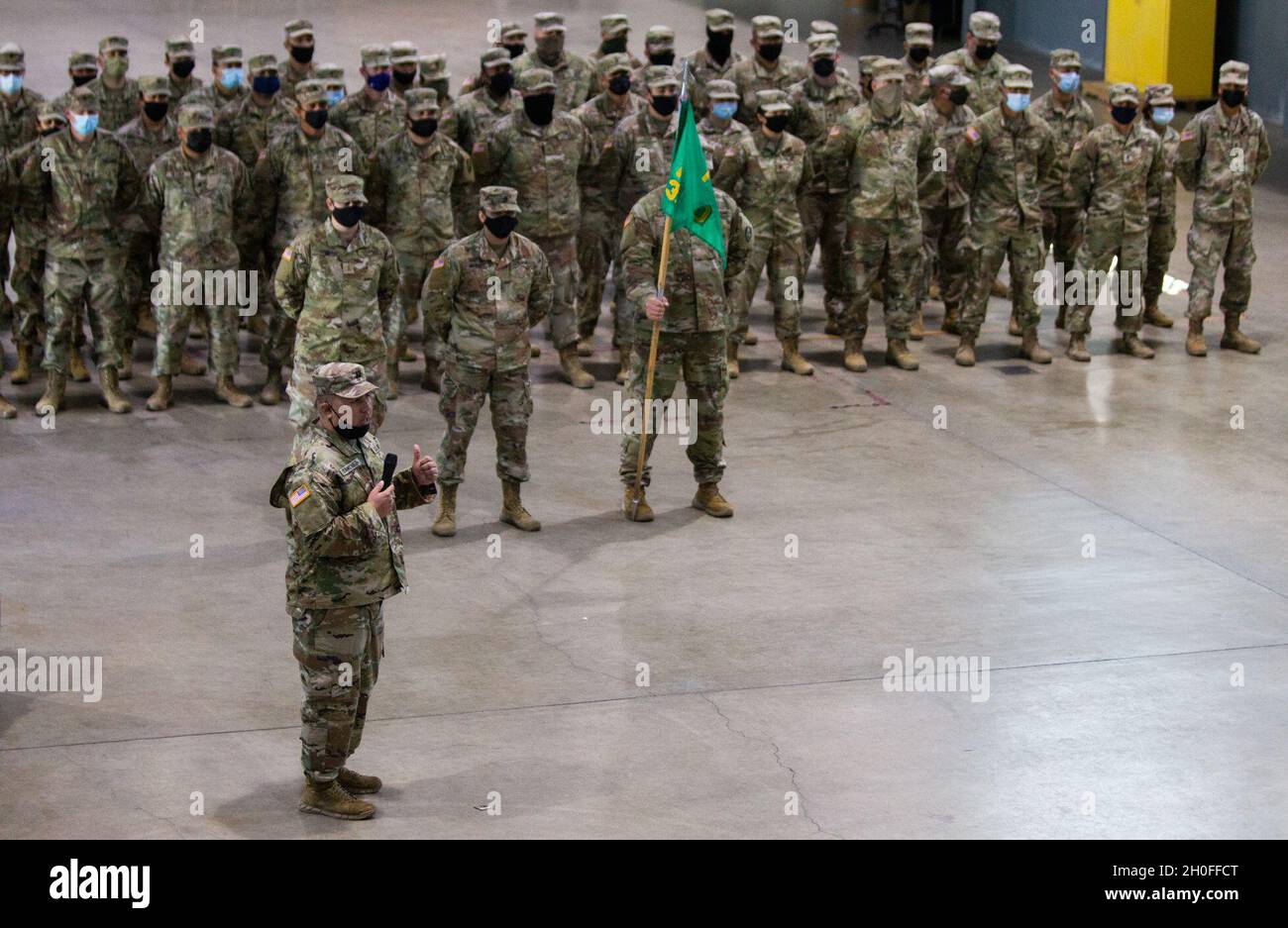 U.S. Army Capt. Jeffrey Sanchez, company commander, addresses family ...