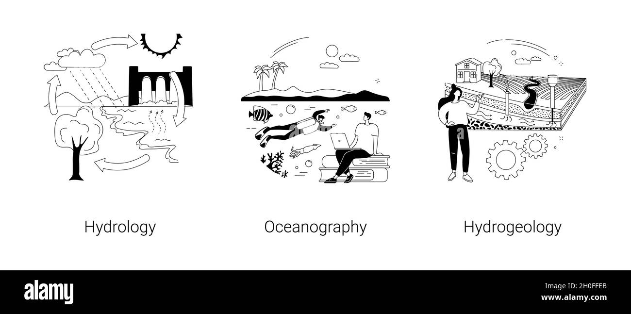 Applied geoscience abstract concept vector illustrations Stock Vector ...