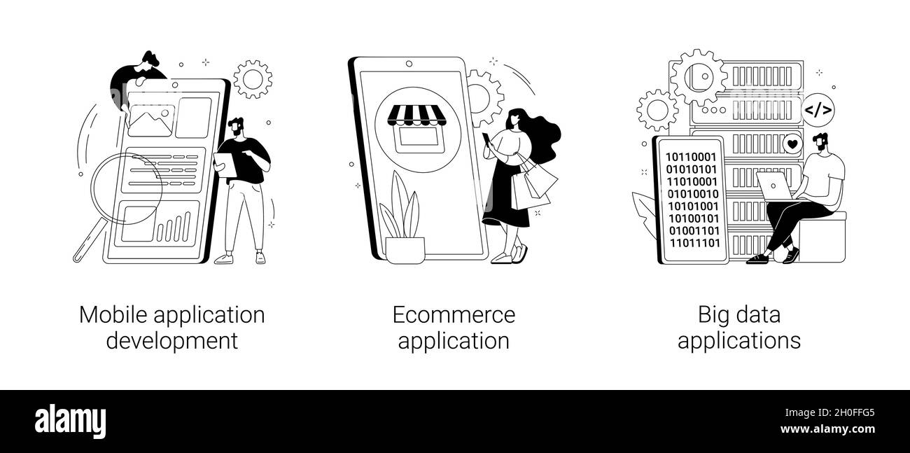 Commercial Software Abstract Concept Vector Illustrations Stock Vector