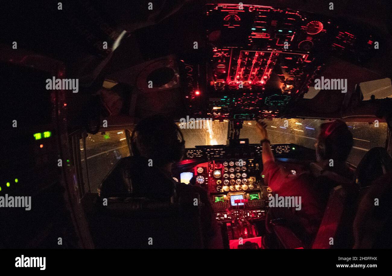 U.S. Air Force Capt. Kelly Hightaian, left, and Maj. Micah Yost, 351st ...