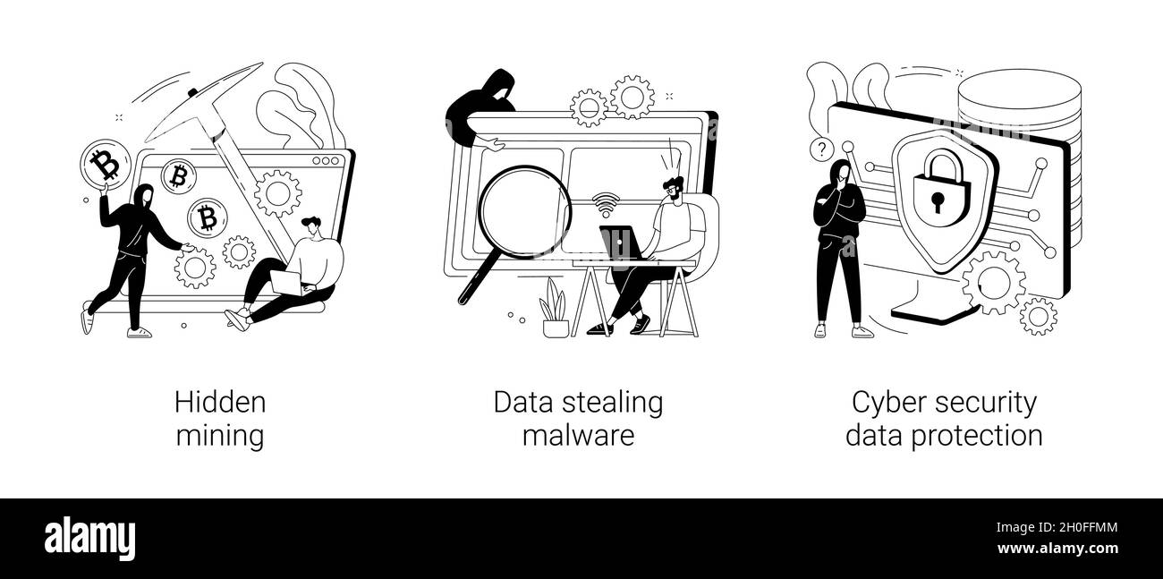 Cyber crime abstract concept vector illustrations Stock Vector Image ...