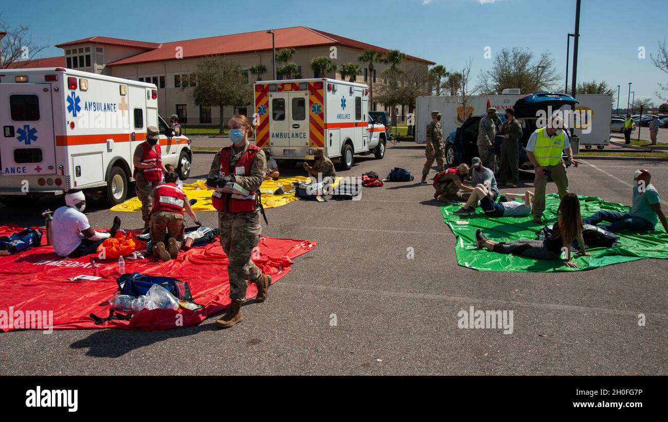 The 6th Medical Group response personnel oversee volunteer personnel ...