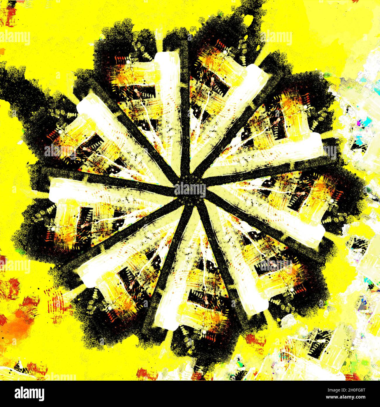 STP Screen Transfer Process - 294 - Bleach Burn 8 5 Mandala Stock Photo ...