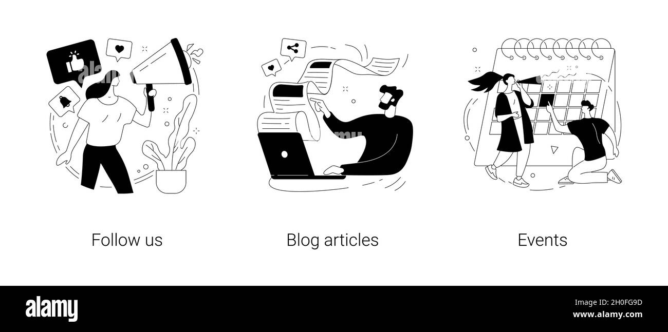 Corporate website links abstract concept vector illustrations Stock ...