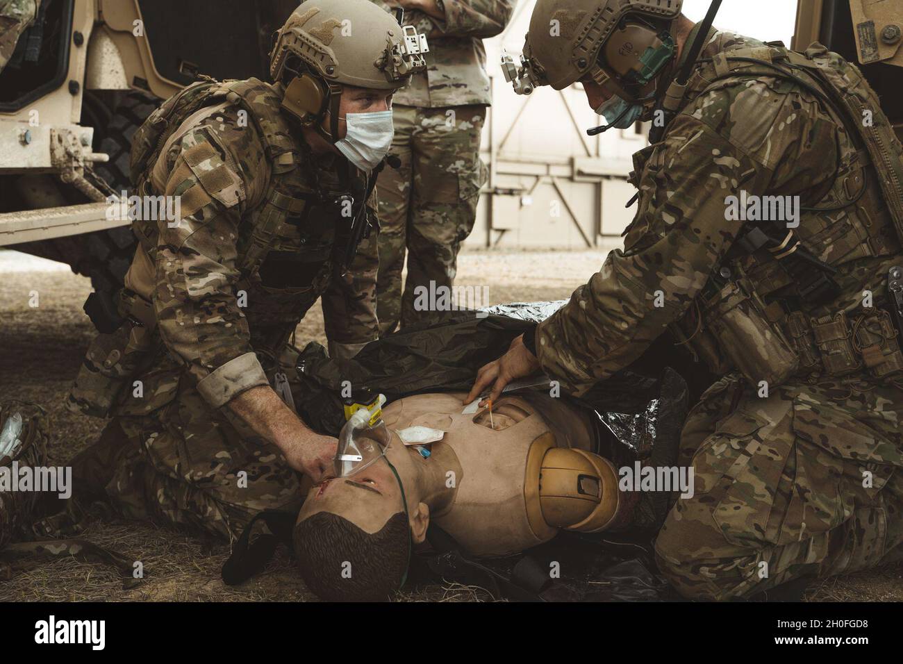 Members of the 7th Special Forces Group (Airborne) conduct casualty ...