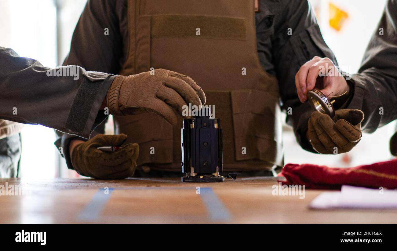 U.S. Marines with explosive ordnance disposal, 2nd Marine Logistics ...
