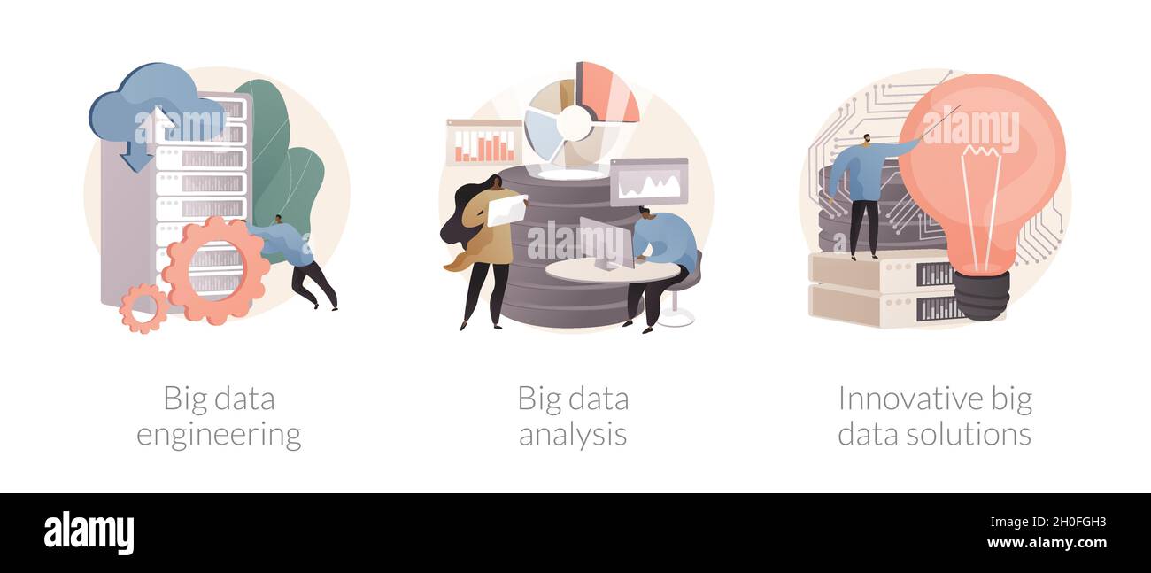 Database technology abstract concept vector illustrations Stock Vector ...