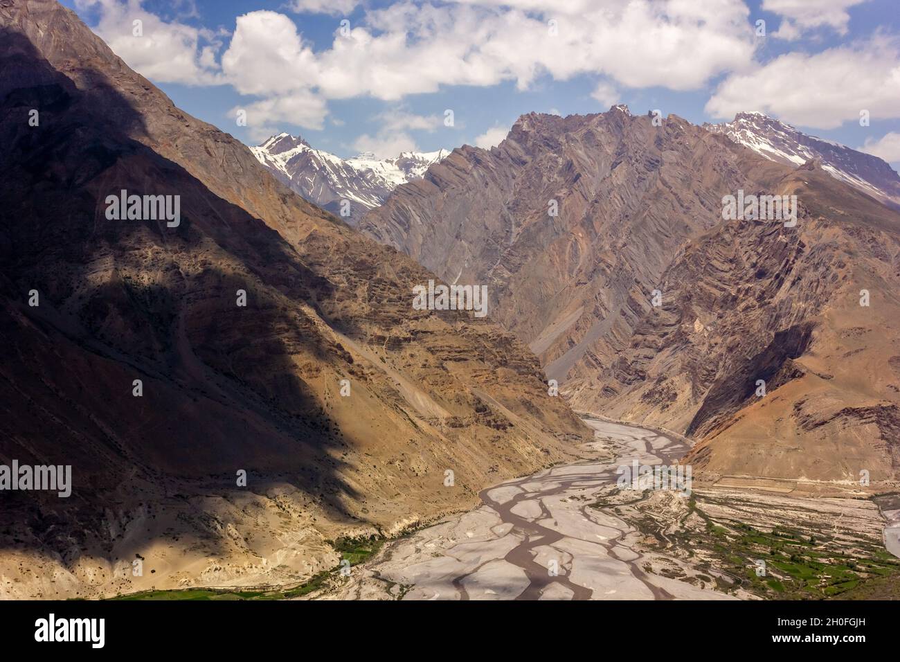 An aerial view of a deep ravine of the Spiti river Stock Photo - Alamy