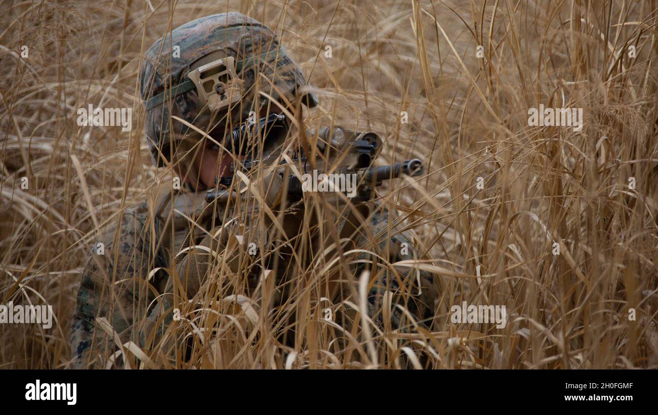 U.S. Marine Corps Lance Cpl. Derek Quintero, a rifleman with 3d ...