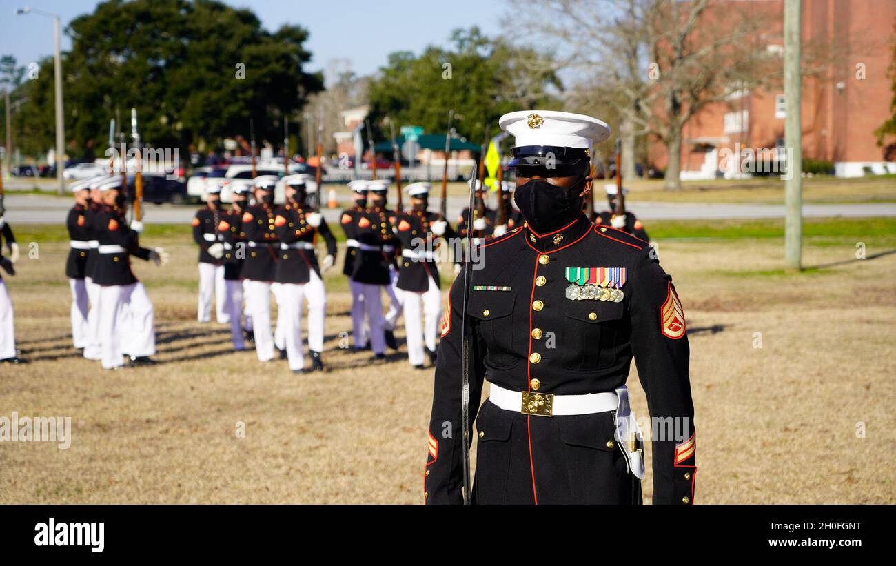 The U.S. Marine Corps Silent Drill Platoon wrapped up their offsite ...