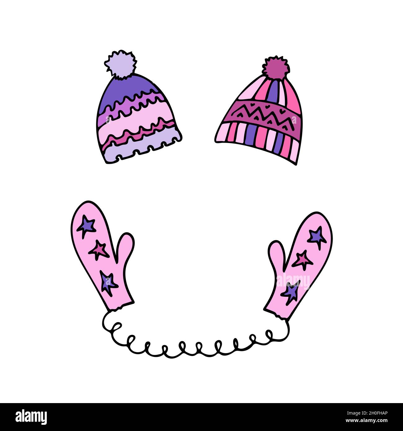 Mittens and hat Stock Vector Images - Alamy
