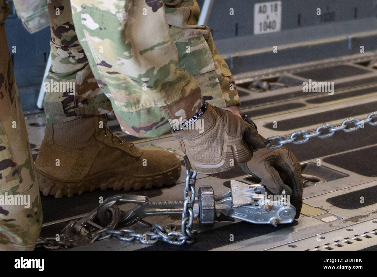 An Airman assigned to the 436th Airlift Wing at Dover Air Force Base ...