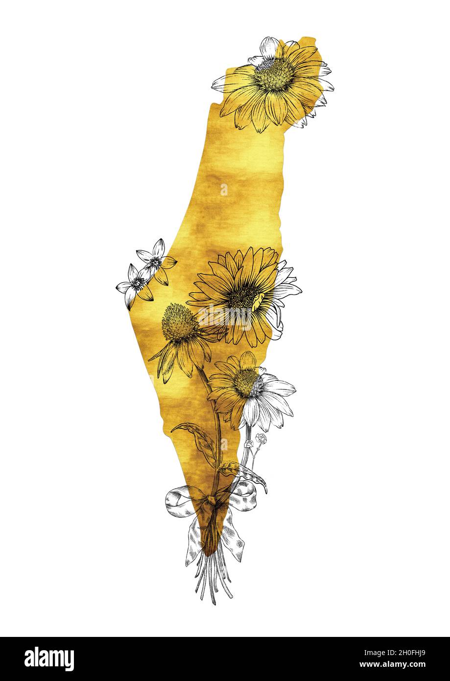 Map of flowers hi-res stock photography and images - Alamy