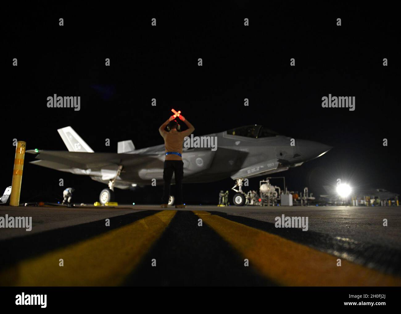 U.S. Air Force Senior Airman Matthew Amoguis, 33rd Aircraft Maintenance ...