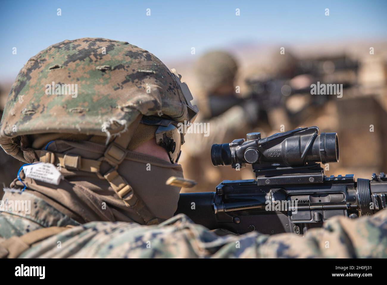 U.S. Marine Corps Sgt. Hoa Tran, a postal clerk with Combat Logistics ...