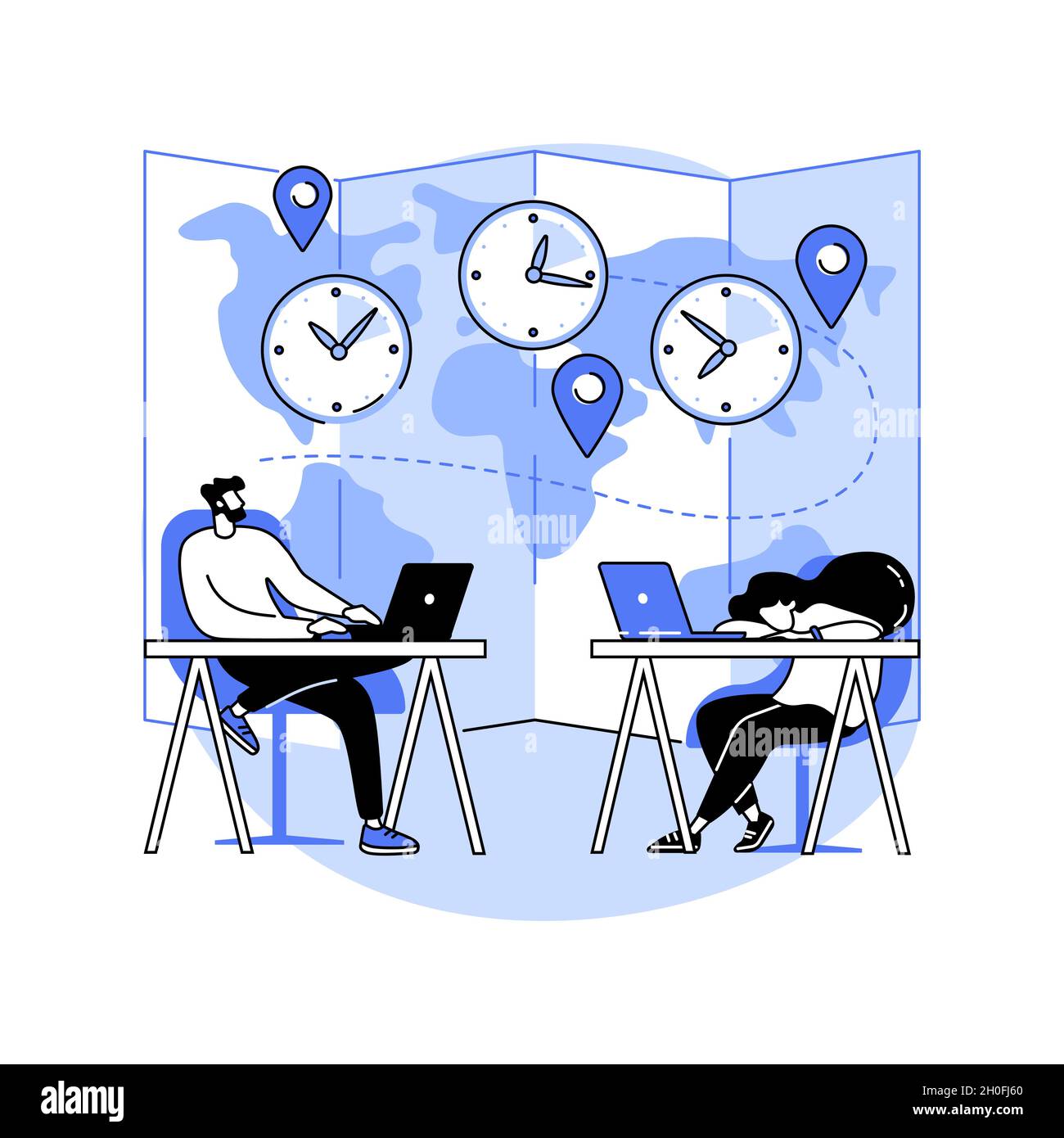 Time zones abstract concept vector illustration Stock Vector Image ...