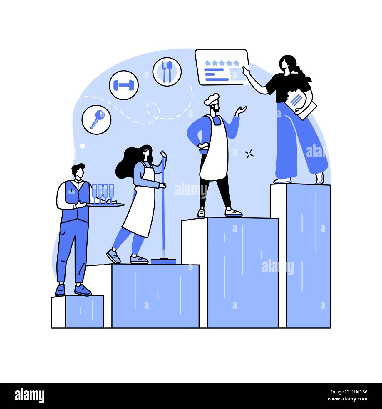 Resort staff hospitality Stock Vector Images - Alamy