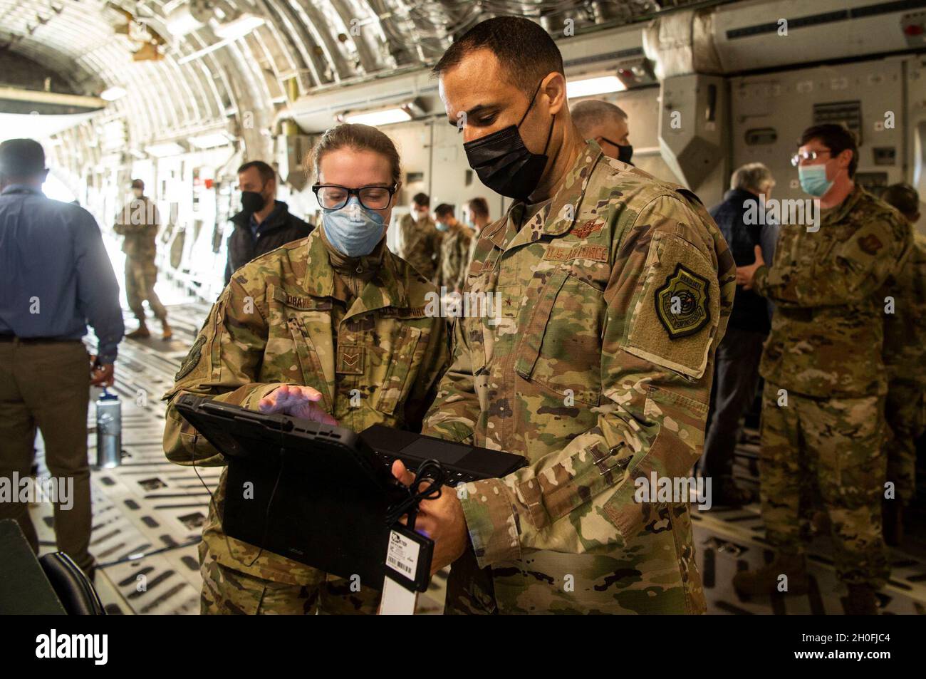 U.S. Air Force Brig. Gen. Adrian Spain (right), United States Air ...