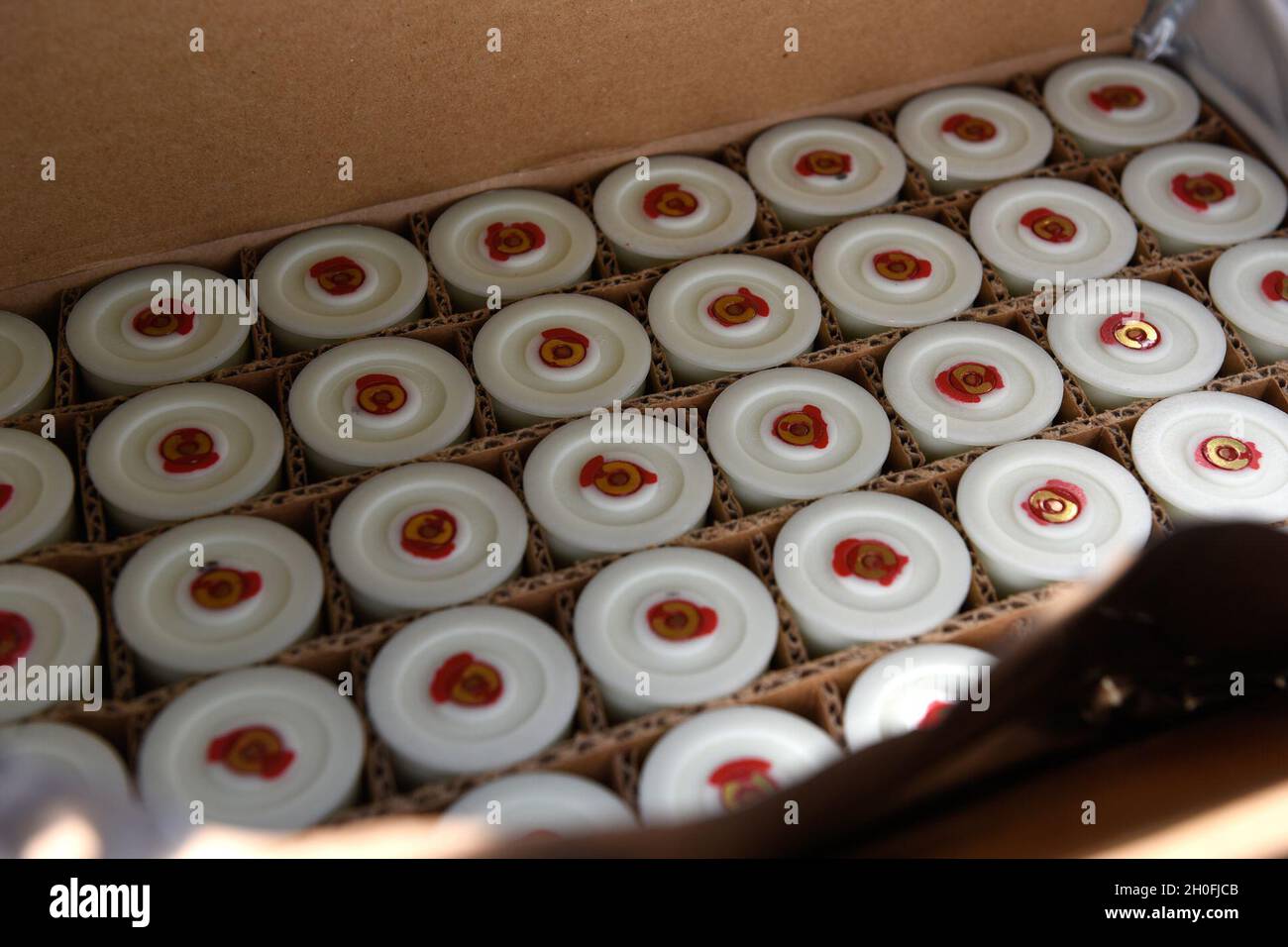 A case of 40mm practice grenades used by the U.S. Air Force 88th ...