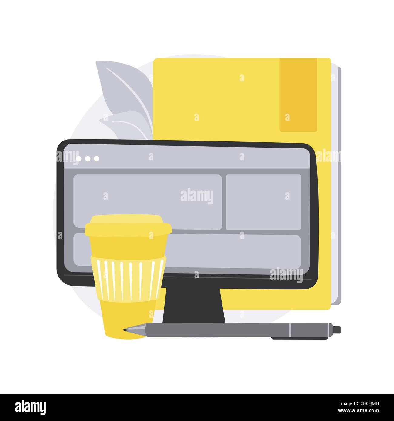 Corporate website abstract concept vector illustration Stock Vector ...