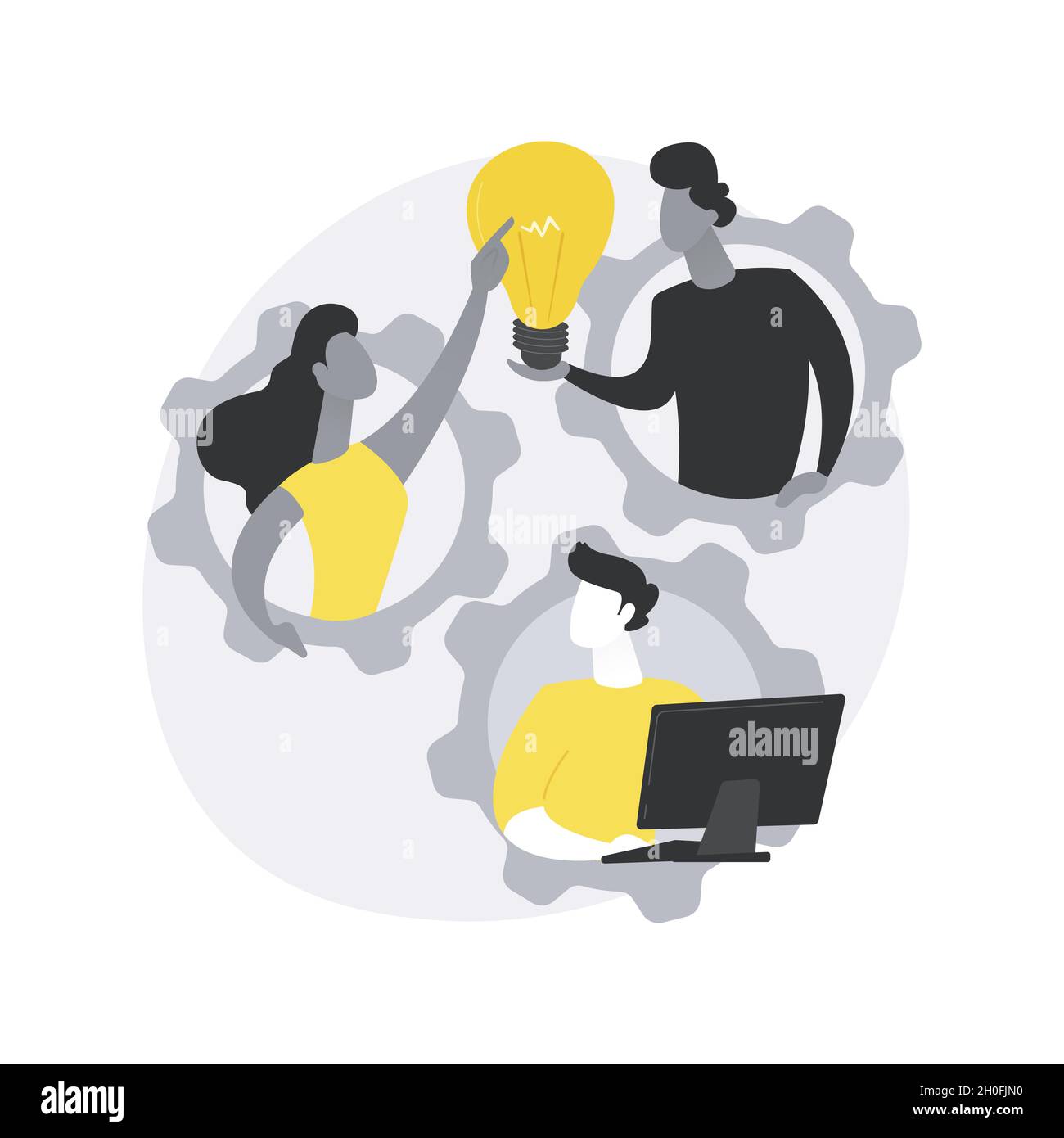 Dedicated team abstract concept vector illustration Stock Vector Image ...