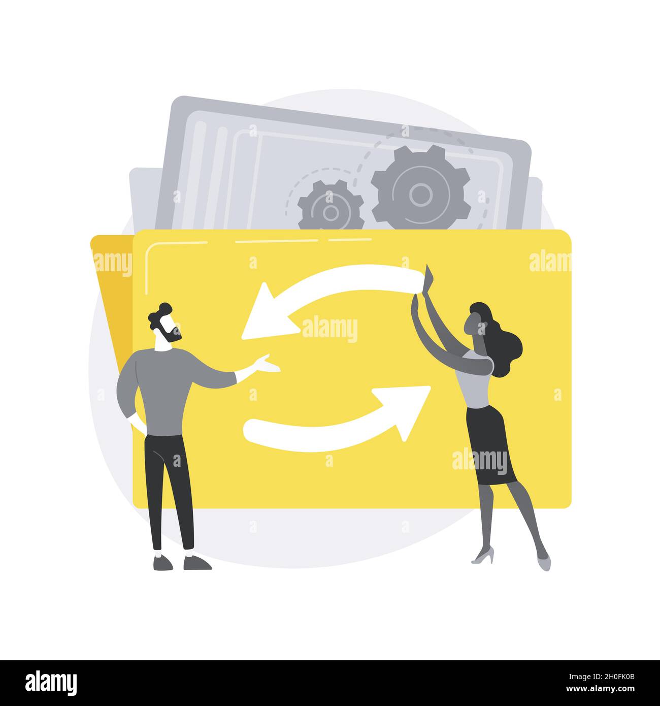 Job sharing abstract concept vector illustration Stock Vector Image ...