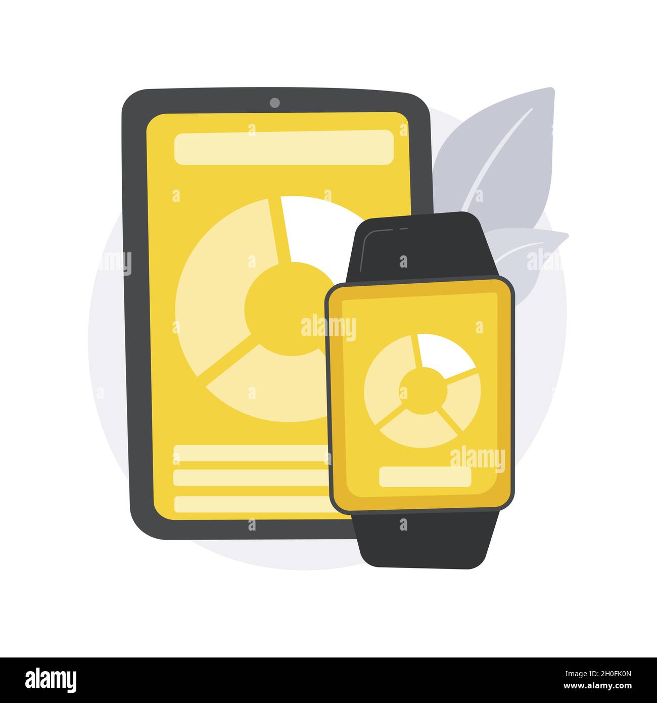 Wearable mobile app development abstract concept vector illustration ...